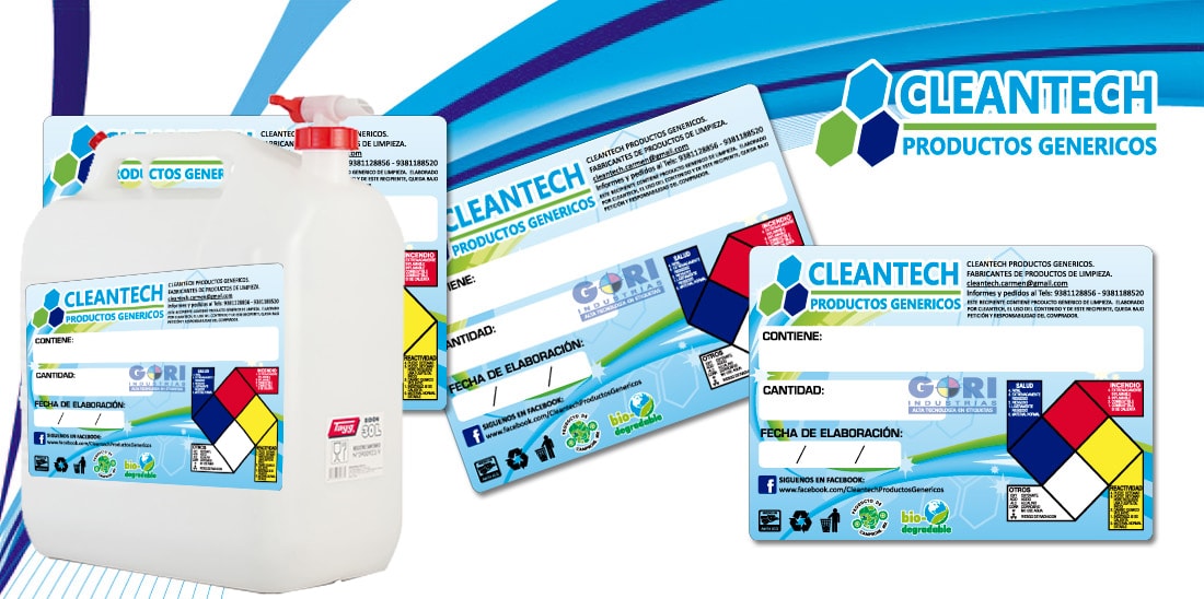 Etiqueta autoadherible Cleantech en Mérida, Yucatán