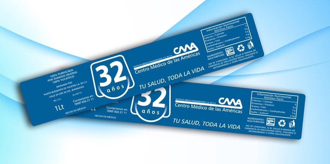 Etiqueta Autoadherible CMA en Mérida, Yucatán, México